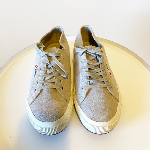 Superga | Shoes | Superga Gray Suede Leather Sneakers Size 85 | Poshmark